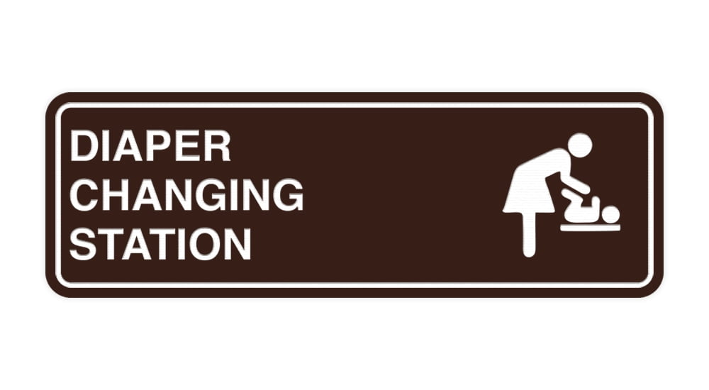 Standard Diapers Changing Station Sign (Dark Brown) - Large - Walmart.com