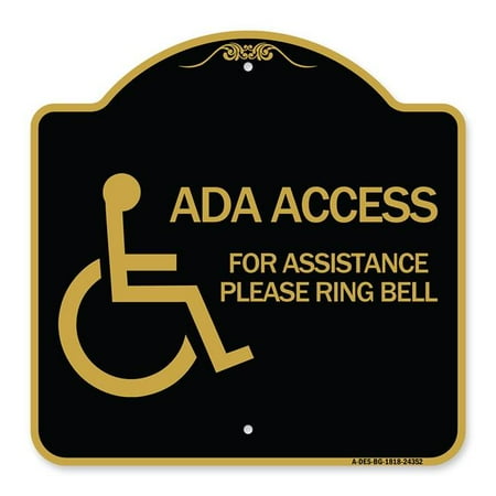 SignMission A-DES-BG-1818-24352 18 x 18 in. Designer Series Sign - ADA ...
