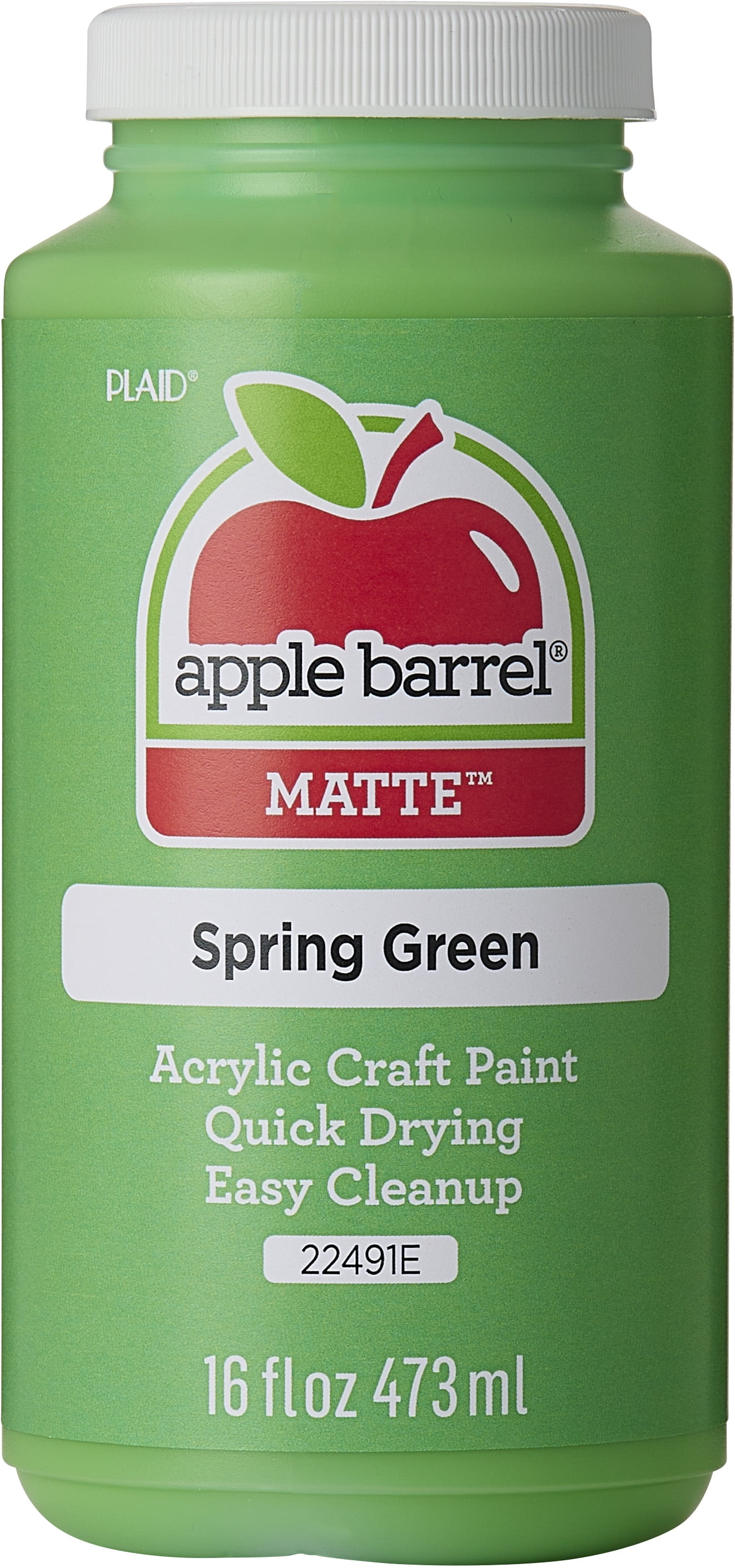 Apple Barrel Acrylic Craft Paint, Matte Finish, Spring Green, 16 fl oz ...