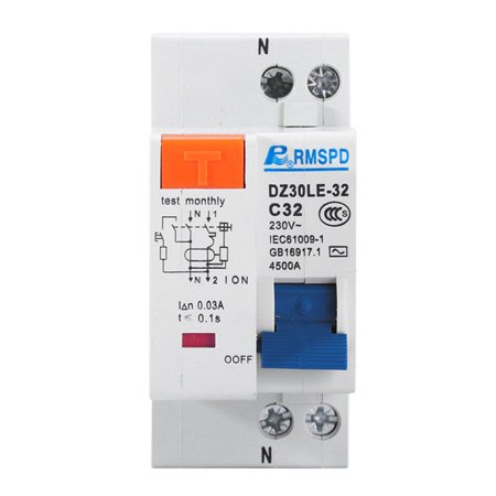 JUST BUY IT Residual Current Circuit Breaker TPNL DPNL 230V 1P + N With ...