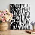 Abstract Black Line Canvas Wall Art for Living Room, Tree Trunk Texture ...