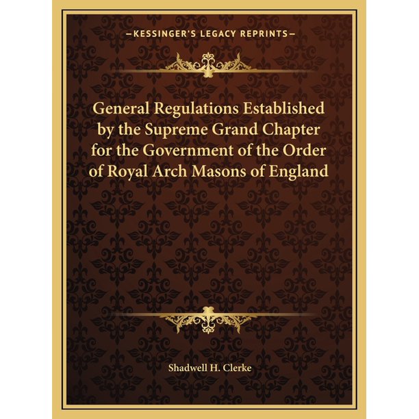 General Regulations Established by the Supreme Grand Chapter for the ...