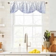 Blue Polka Dot Tie Up Valance Curtains Retro Abstract Art Watercolor ...