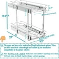 2 Tier Pull Out Cabinet Organizer (9.5" W x 21" D), Pull Out Drawers ...