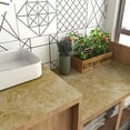 VEELIKE 4pcs Yellow Marble Floor Tiles Peel and Stick 12"x12" Removable ...