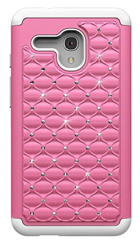Jitterbug Smart (5.5inch) Case, Studded Diamond Hybrid [Dual Layer ...