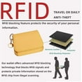 Small Wallet for Women RFID Blocking Card Case Slim Tri-Fold Wallet ...