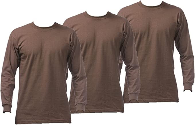 Pro Club Men's 3-Pack Heavyweight Cotton Long Sleeve Crew Neck T-Shirt ...