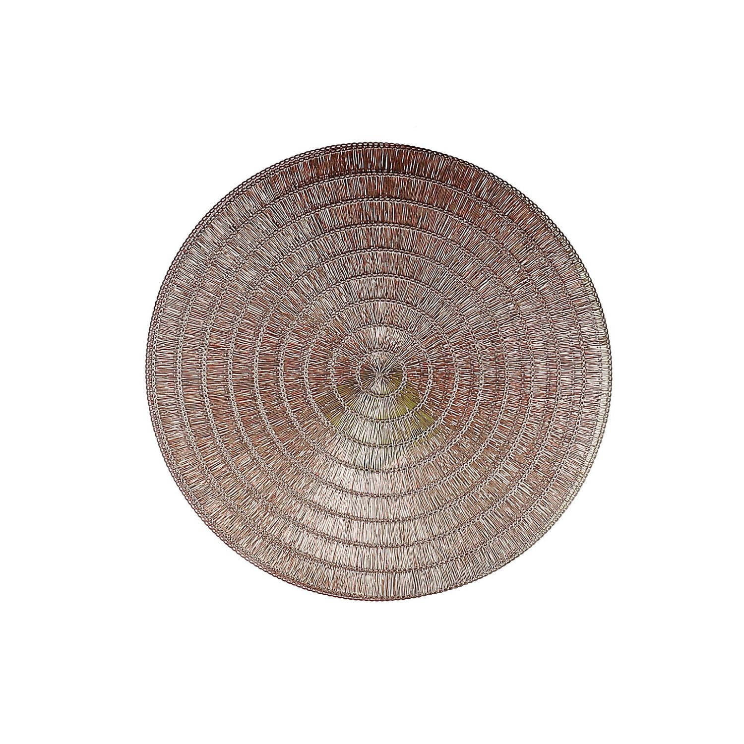 Click here for Ih Casadécor Round Pvc Lace Placemat Gold - Set Of... prices