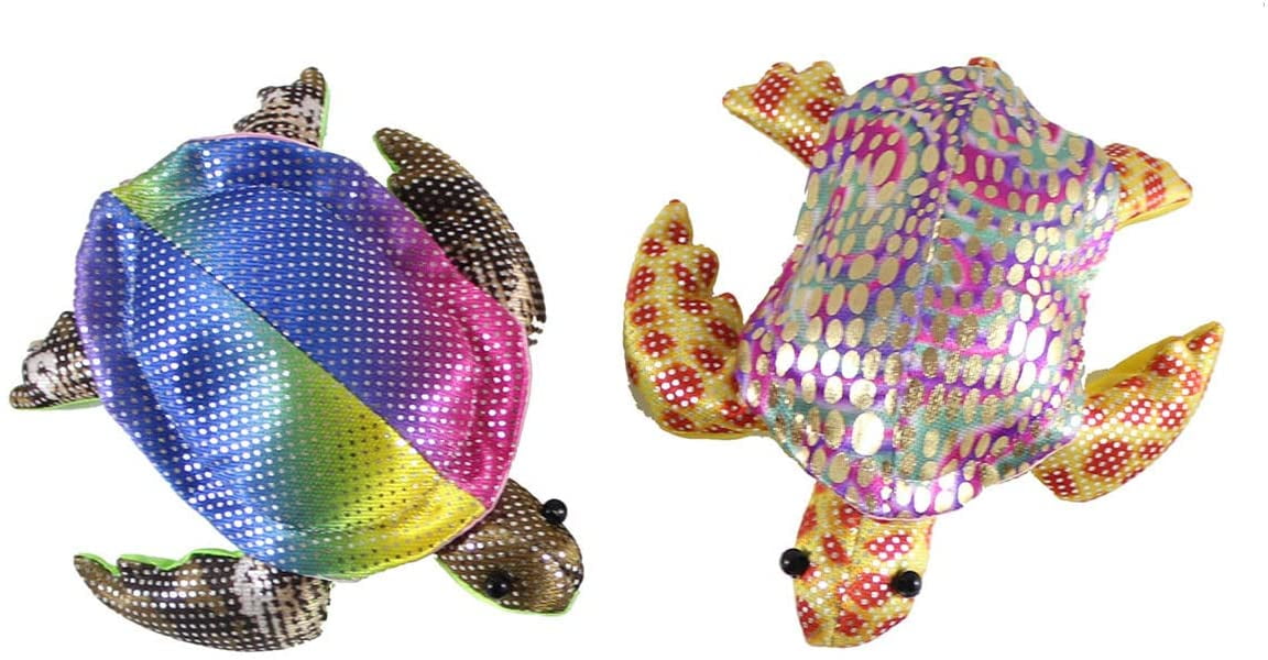 Set of 2 - Colored Turtle Sand Filled Animal Toy - Heavy Weighted ...
