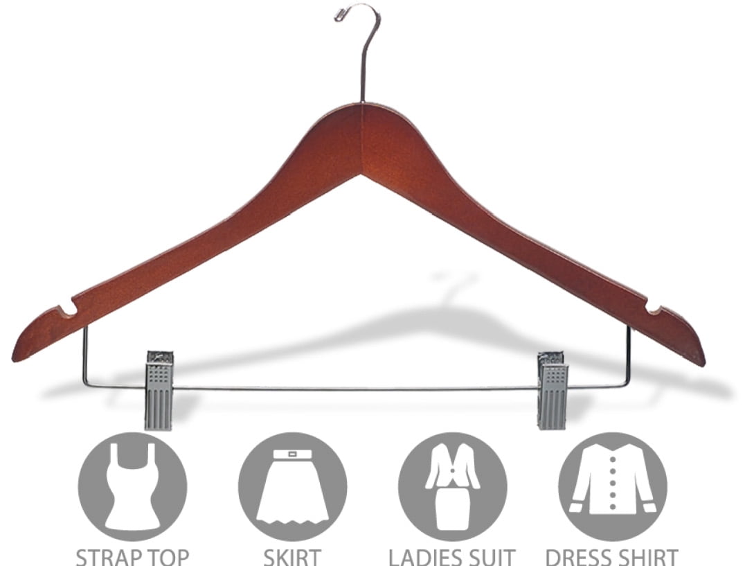 International Hanger Wooden Security Hanger with Anti-Theft Mini Hook ...