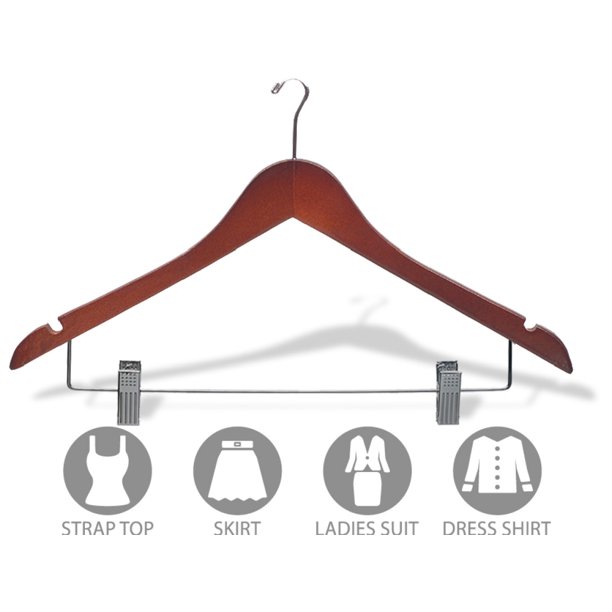 International Hanger Wooden Security Hanger with Anti-Theft Mini Hook ...
