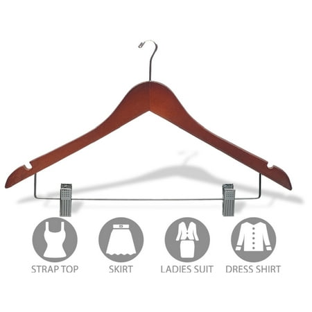 International Hanger Wooden Security Hanger with Anti-Theft Mini Hook ...