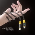 Flexible PD100W USB C LED Display Charging Cable USB C Power Cable ...