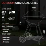 Seizeen 18" Portable Charcoal Grill, Camping BBQ Grill on Wheels ...
