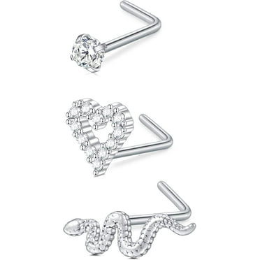 3 Sets of 160Pcs Stainless Steel Nose Studs & Rings Piercing, 1.5/2/2 ...