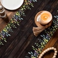 Welcome Leaf Table Runner, Pastoral Summer Botanical Wooden Brown ...