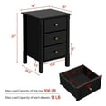 Modern Nightstand with 3 Drawers and Solid Wood Legs, Bedside Cabinet ...