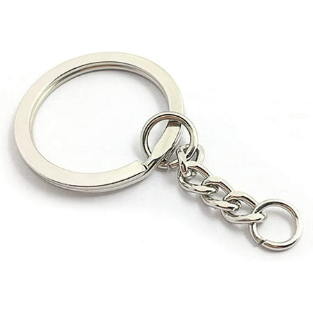 Xizioo 100PCS Keyboard Key Rings Set with Split Rings and Chains Edged ...