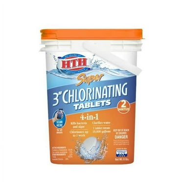 Super Chlorine Tabs, 3-Inch, 8-Lbs. - Long Lasting Pool Sanitizer and ...