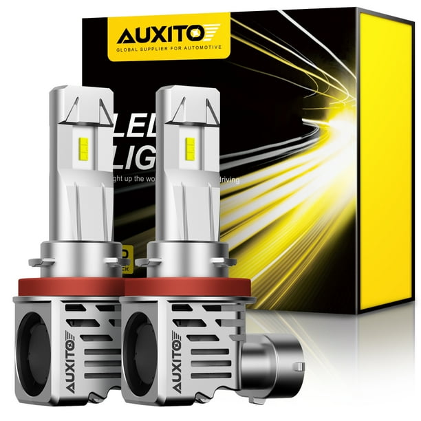 AUXITO H11 LED Headlight Bulbs 12000lm Per Set 6500K Cool White Wireless H8 H9 H11 Headlight ...