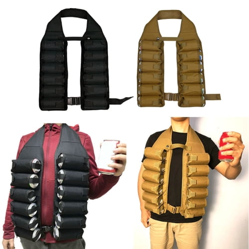 Cheers.US Beer Bandolier Holder 12-Pack, Drink Vest Beer Holster 12 Can ...