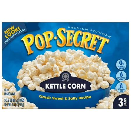 Pop Secret Kettle Corn Classic Sweet & Salty Microwave Popcorn, 3.2 Oz ...
