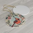 Cardinal Christmas Ornament Vintage Holiday Decor Hand-Painted Cardinal ...