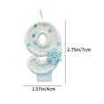 KOYPTL Snow Themed Birthday Candles, Blue and White Glitter Birthday ...