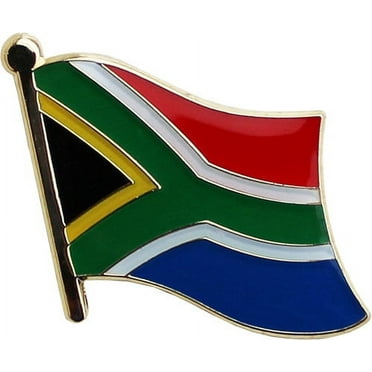 PACK of 50 South Africa & US Crossed Double Flag Lapel Pins, South ...
