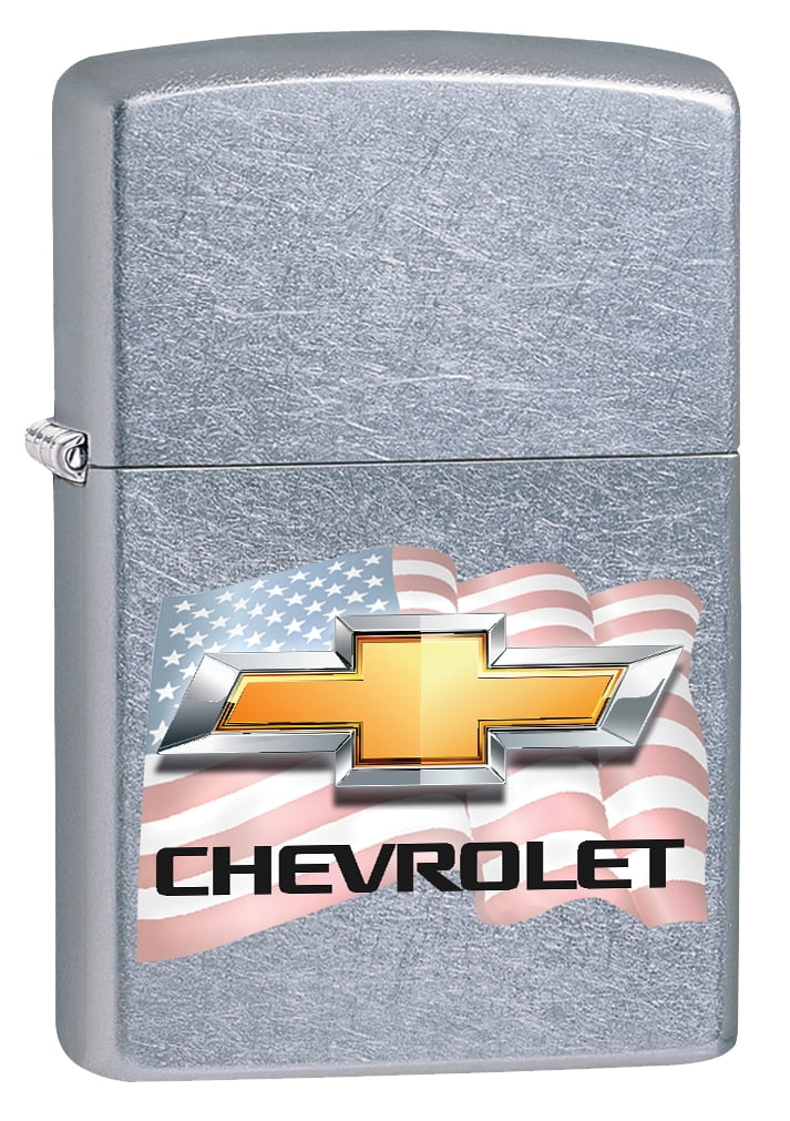 Zippo Lighter: Chevrolet Logo on American Flag - Street Chrome 78852 - Walmart.com