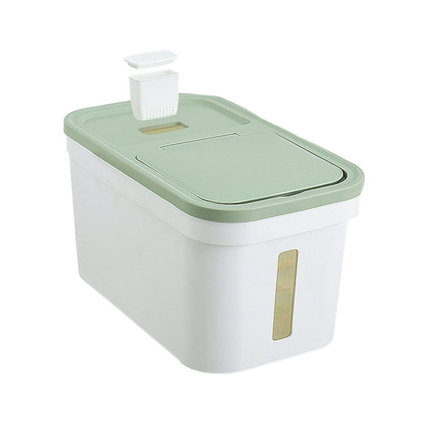 relayinert White Easy To Rice Container Box With Lid For Kitchen ...