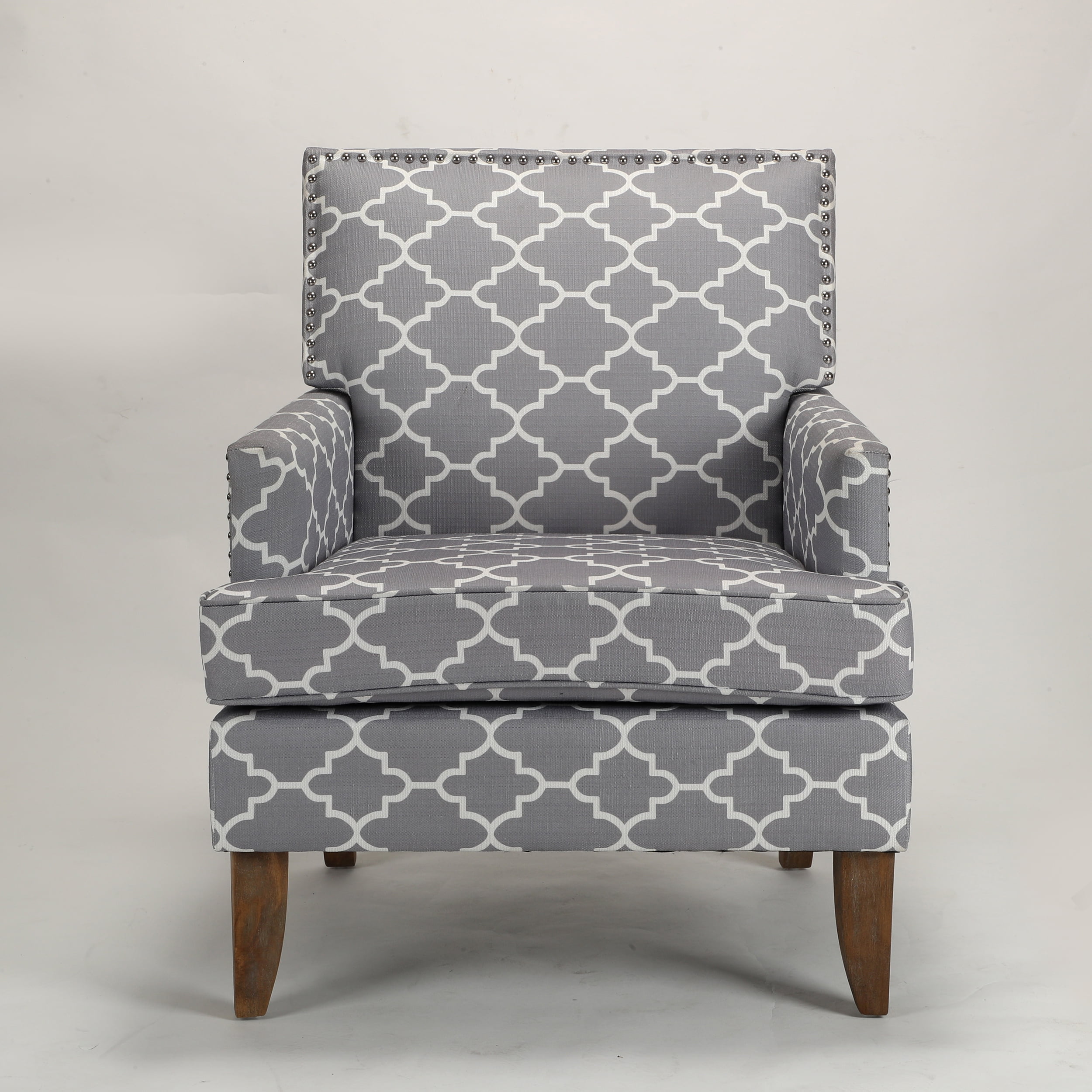 Mid-Century Modern Armchair Upholstered Button Tufted Accent Chair ...