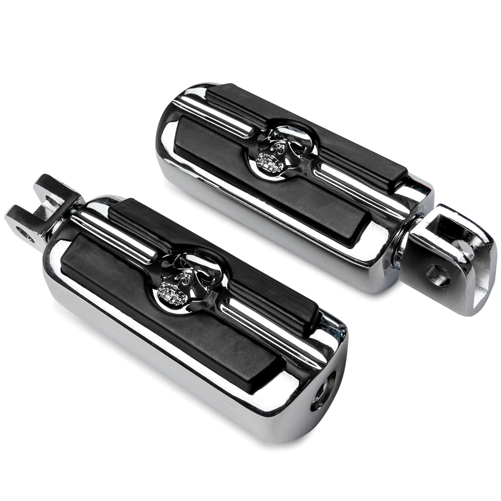 Click here for Krator Chrome Skull Foot Pegs Compatible With Can-... prices