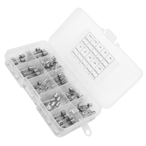 Glass Fuses Assorted Kit,100Pcs Glass Fuse Assorted Glass Fuse Glass ...