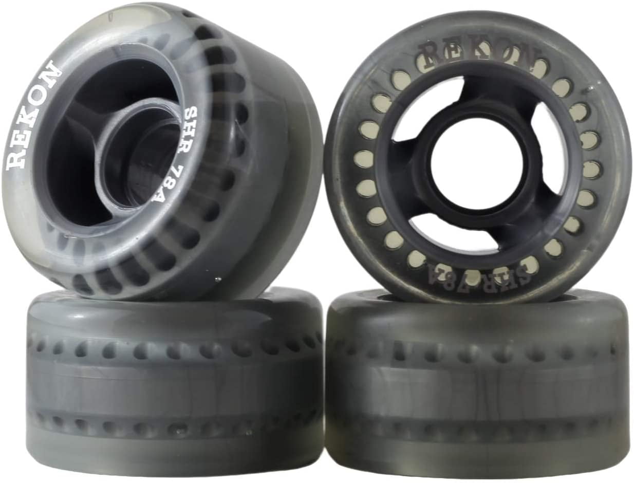 Rekon Super High Rebound 65mm 78A Set of 4 Wheels (Clear/Grey ...