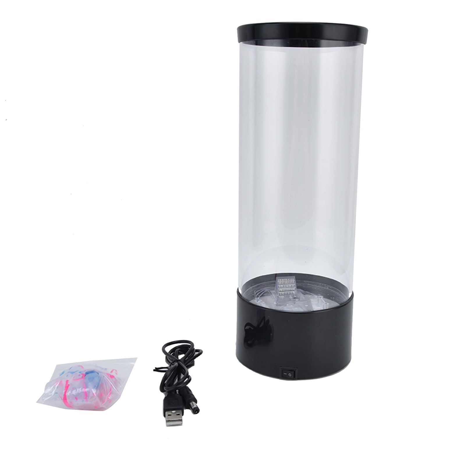Lámpara nocturna de acuario ambiental alimentada por USB con luz ...