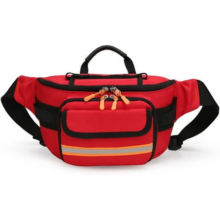 Empty First Aid Bum Bag Pack Multiple Compartments Nursing Organizer ...