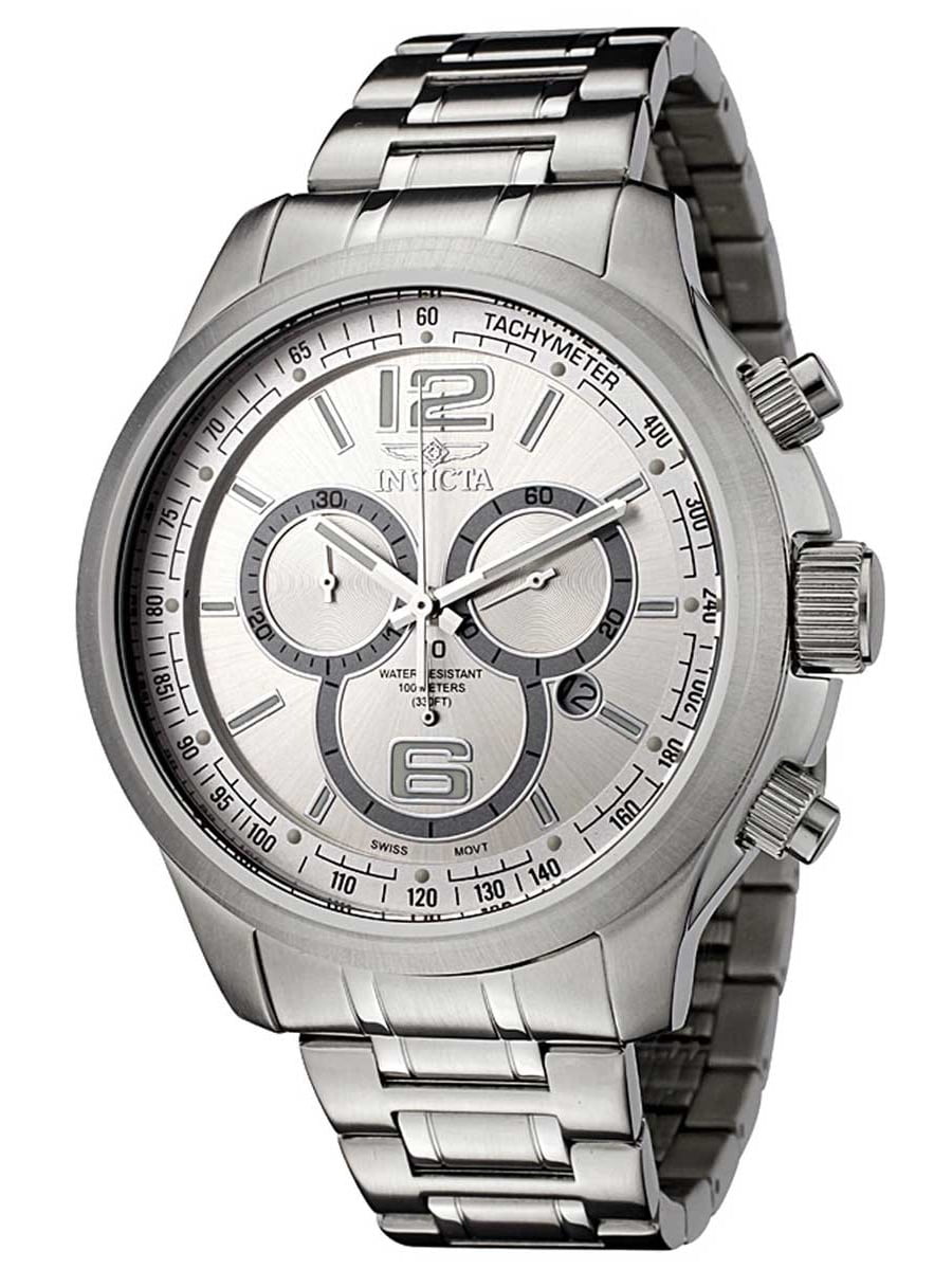0078 Men's Specialty Silver Dial Stainless Steel Bracelet Chronograph ...
