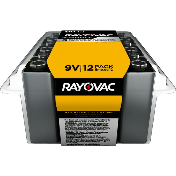 Rayovac Ultra Pro Alkaline 9V Batteries, 12 Pack - Walmart.com