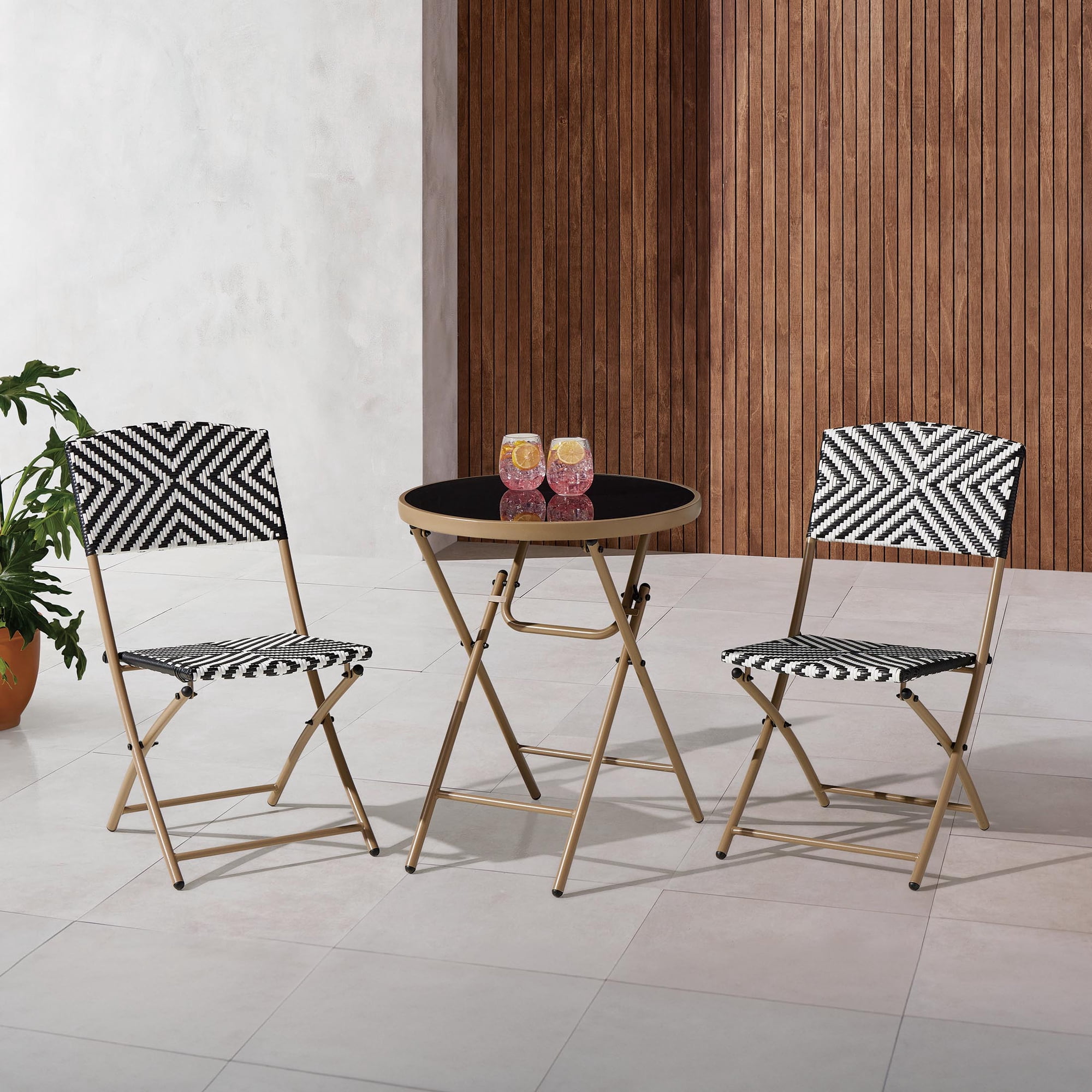 Click here for Hometrends Café 3-Piece Steel Outdoor Folding Bist... prices