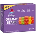 Atkins Low Sugar Keto Gummy Bears 6 Pack with 2g Net Carbs, 1.06 oz ...