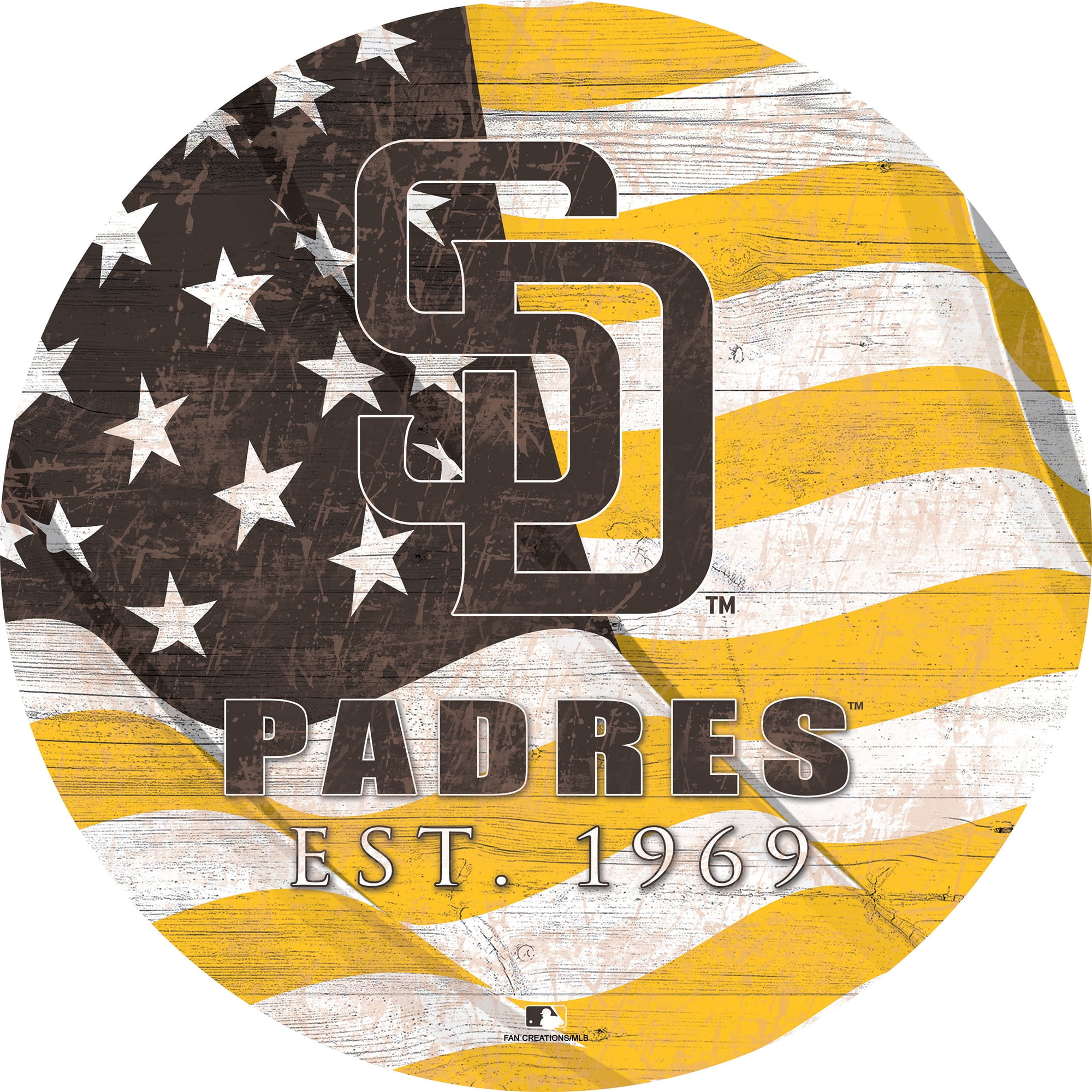 San Diego Padres 12" Team Color Flag Sign - Walmart.com