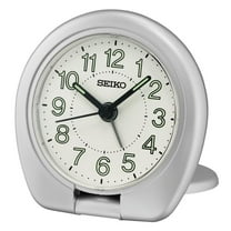 Seiko Sakai Travel Alarm, Metallic Silver Traditional Quartz Analog ...