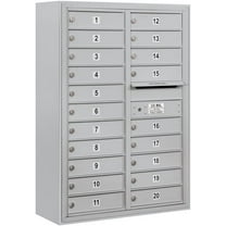 11 Door High Recessed Mounted 4C Horizontal Mailbox with 20 Doors in ...