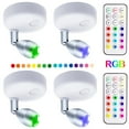 DYstyle Wireless Spotlight Indoor Remote Control Battery Operated RGB ...