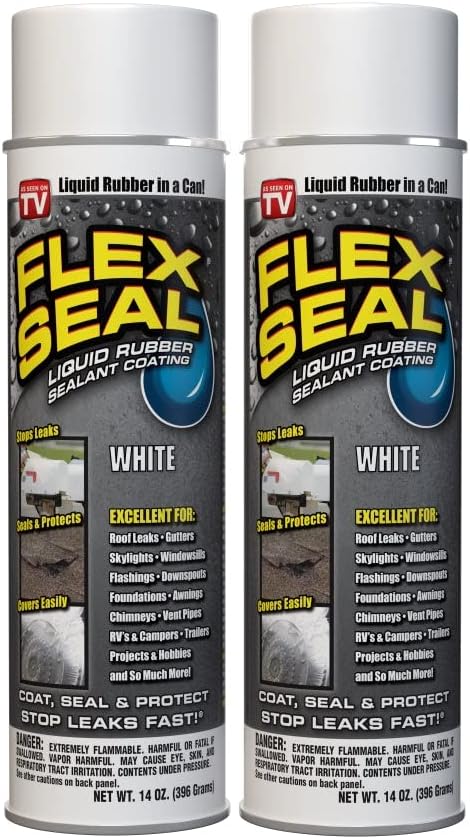 Flex Seal Spray Rubber Sealant Coating, 14-oz, White (2 Pack) - Walmart.com