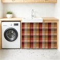 Brown Buffalo Plaid Cabinet Curtains 28" W x 35" L Red Geometric Check ...
