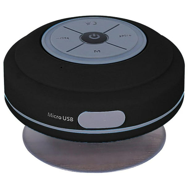 Altavoz de ducha con Bluetooth y luz LED resistente al agua, radio FM, lector de tarjetas TF ...
