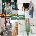 JaGely 2 Pack Japanese Linen Cross Back Kitchen Cooking Aprons for ...